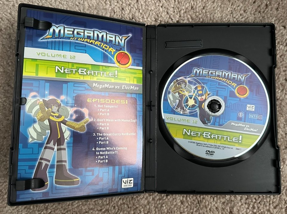 Mega Man NT Warrior Vol. 12-Net Battle (DVD, 2007) Elec Man Rare OOP ...
