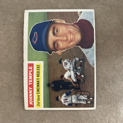 1956 Topps Baseball Johnny Temple Cincinnati Redlegs Card #212 | eBay