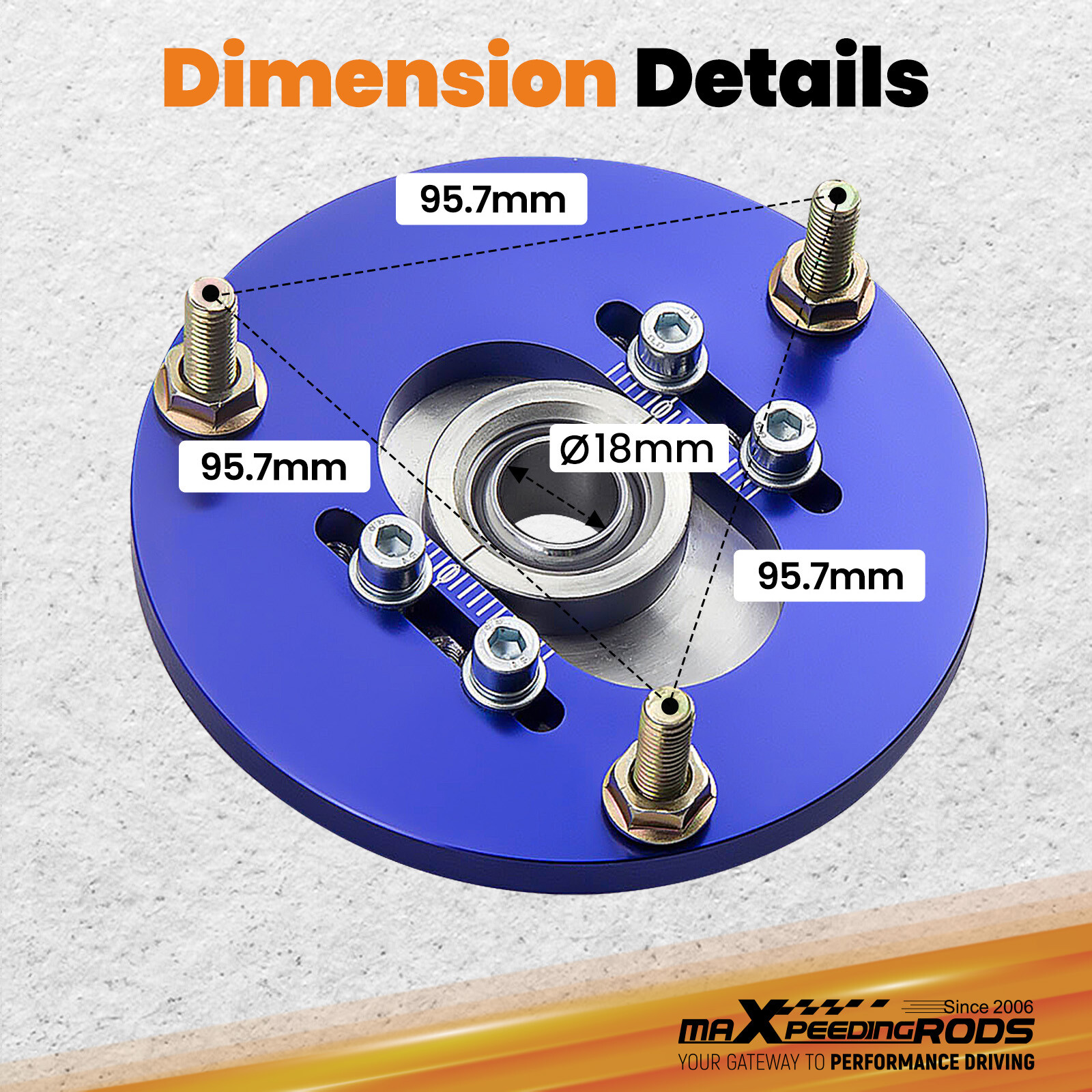 2x Front Suspension Coilover Top Hat Camber Plates For BMW 3 Series E36 ...