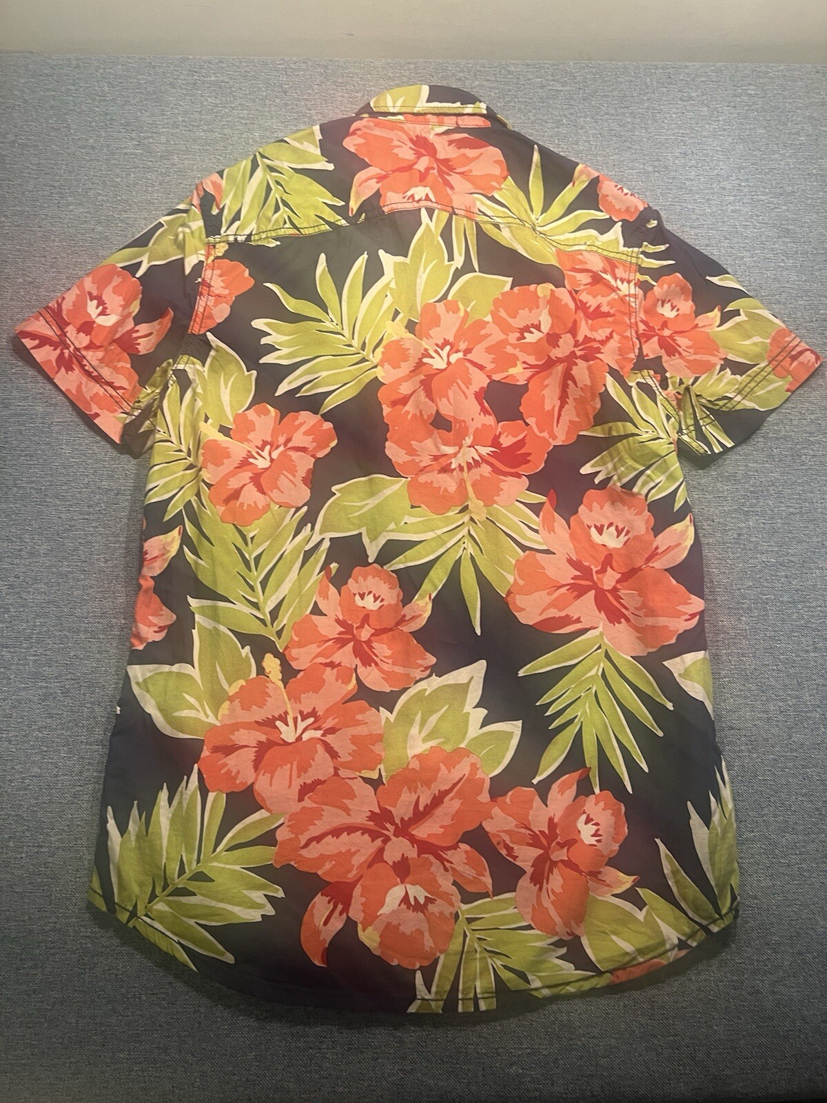 Hawaiian shirt for men Medium Cali Whoou Cotton Navy Green Red | eBay
