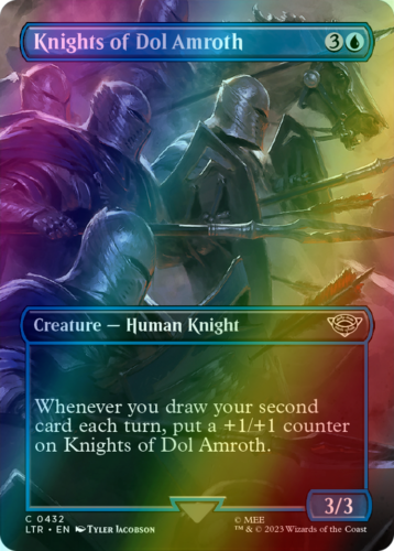 SCENIC BORDERLESS FOIL - Knights of Dol Amroth MTG - LOTR Lord of the ...