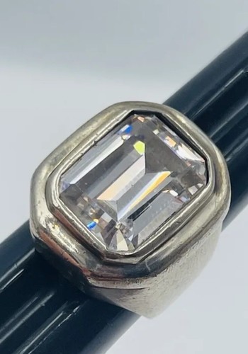 Ralph Lauren Vintage 1990s Sterling Silver Rock Crystal Ring Size 7 ...