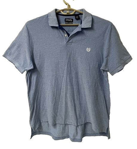 NEW Chaps Ralph Lauren Polo Shirt - Mens XL 49x27 - Heather blue 100% ...