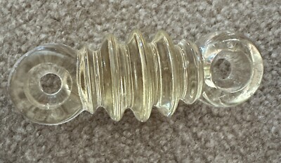 PYREX 3.75” Clear Glass Coil Ribbed Insulator Strain Antenna Wire ...