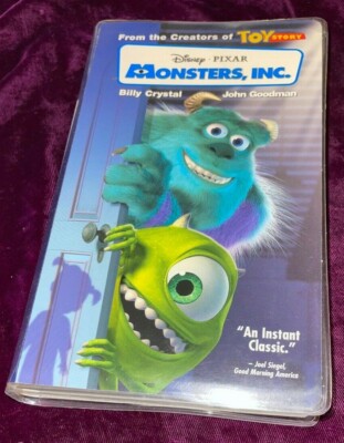 RARE MONSTERS INC VHS TAPE VINTAGE DELUXE CLAMSHELL CASE PIXAR | eBay