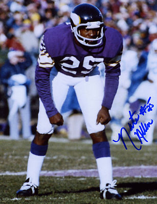 NATE ALLEN Minnesota Vikings, Cornerback SB. XI, signed Color 8" x10" W ...