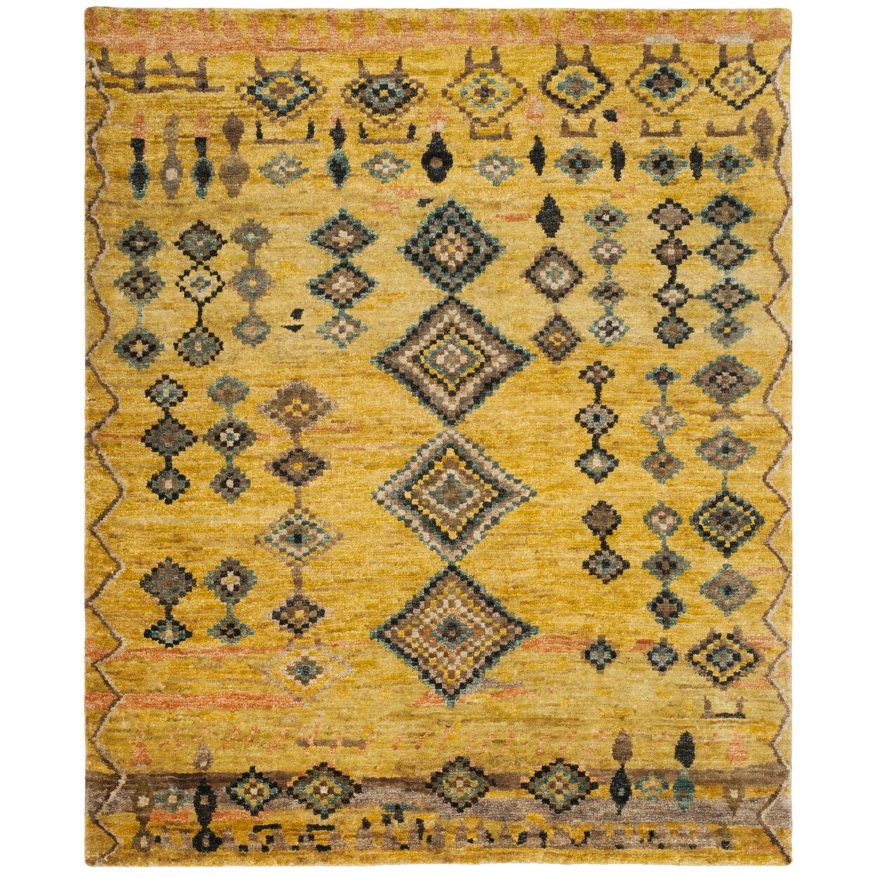 SAFAVIEH Tangier Collection TGR652A Hand-knotted Gold Rug | eBay