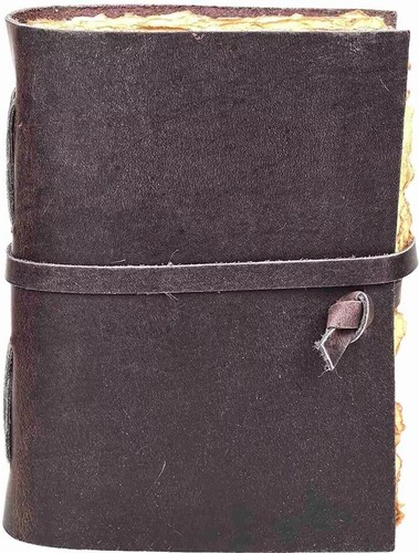 Vintage Leather bound Journal Antique Handmade Paper Notebook Diary ...