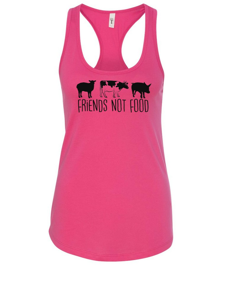 Women's Tank Top Friends Not Food T Shirt Vegetarian Vegan Gift Veggie ...