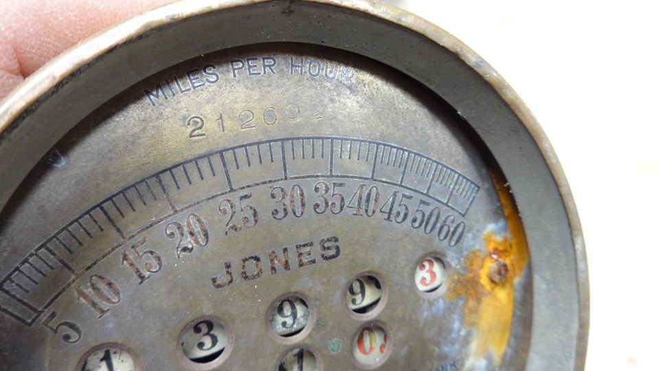 Vintage JONES SPEEDOMETER Original BRASS Speedo 212692 | eBay
