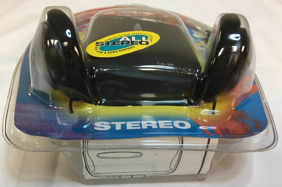 New! COBY (Homage to Sony) Vintage CX-26 Streo Cassette Plyr W/Hedphnes ...