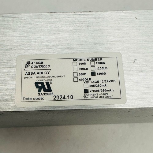 ALARM CONTROLS 1200D ASSA ABLOY DOUBLE MAGNETIC LOCK 1200LB 2-DOOR MAG ...