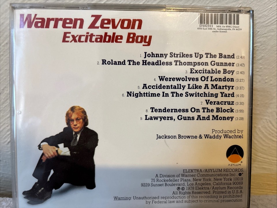 Warren Zevon Excitable Boy CD | eBay