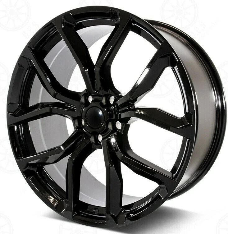 22" Wheels Fit Range Rover Land Rover 5x120 SVR Style Gloss Black Rims ...