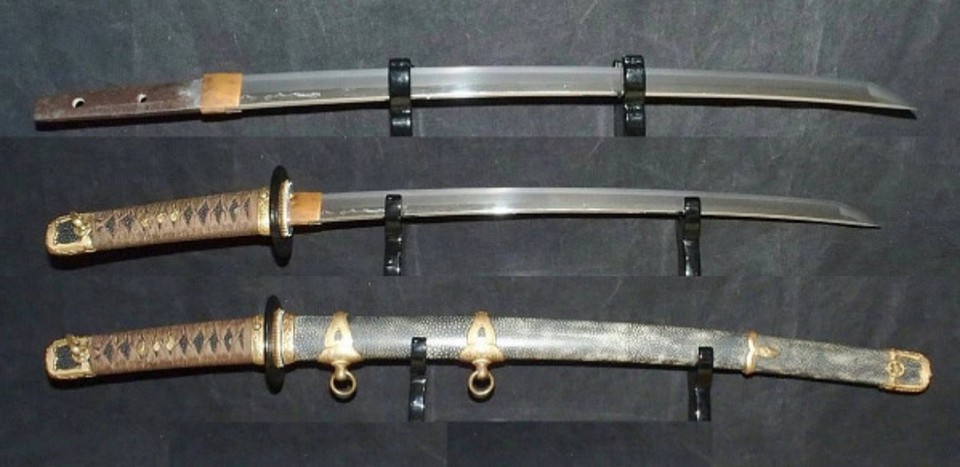 WWII Imperial Japanese Navy Pilot Short Guntō｜Custom Ray Skin Mounts ...