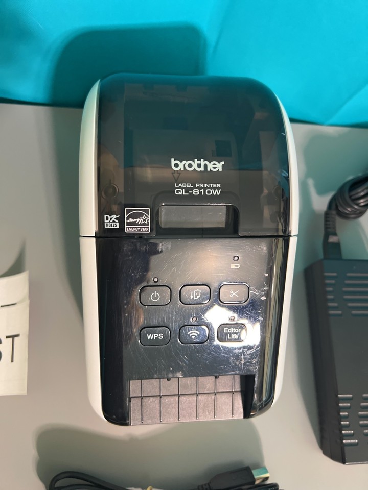 Brother QL-810W Direct Thermal Label Printer w/ Power Cord Wireless ...