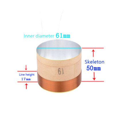 1~20Pcs 61mm 8ohm 8Ω White Aluminum Skeleton Bass Voice Coil Speaker ...