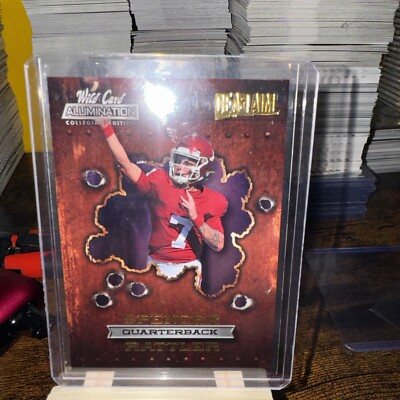 2021 Wild Card Alumination NIL - Dead Aim Red #ANDA-22 Spencer Rattler ...