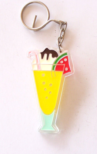 VINTAGE MILKSHAKE COCKTAIL DRINK SOUVENIR ACRYLIC KEY CHAIN KEYRING | eBay