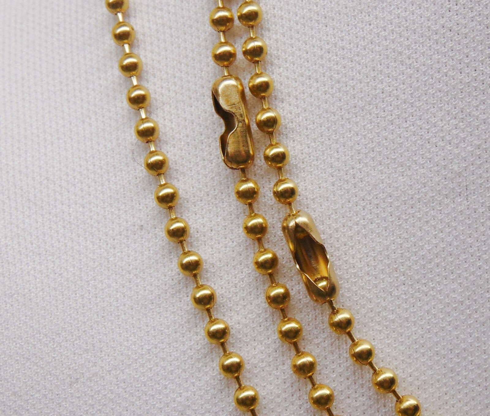 100% Solid Brass BALL CHAIN 3.2mm Bead #6 ~ No Lead/Nickel Corrosion ...