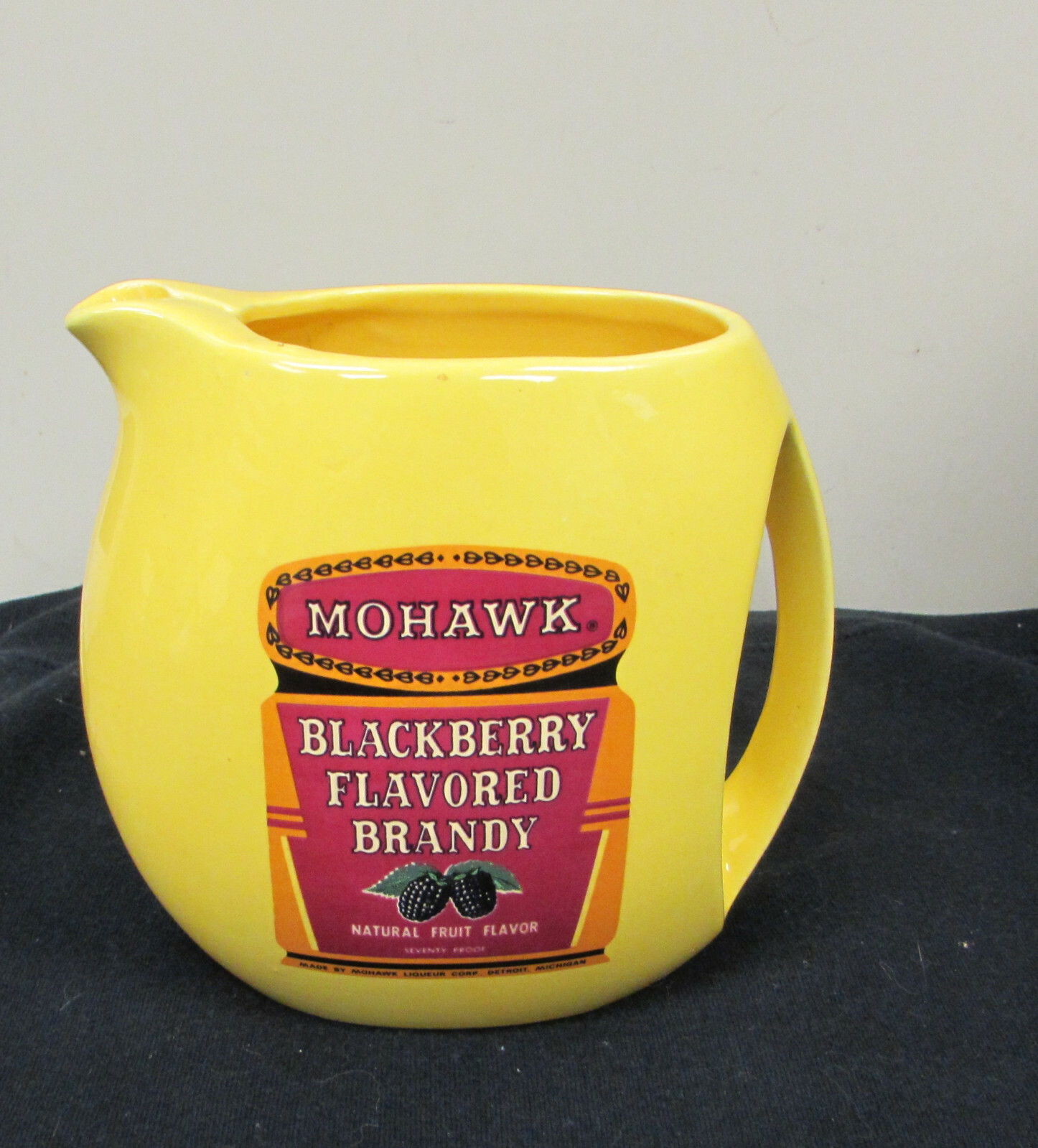 Vintage Mohawk Blackberry Flavored Brandy Pub Jug Water Pitcher | eBay