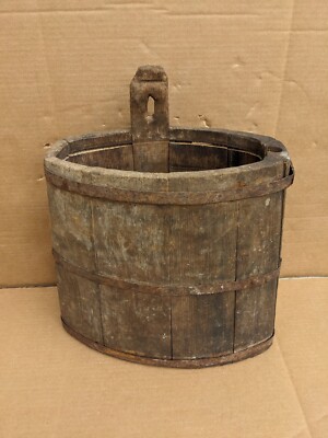 Primitives - Wooden Firkin Sugar Bucket