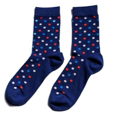 SIR SOCK 'Mr Clooney' Mens Navy Spot Socks | eBay Australia