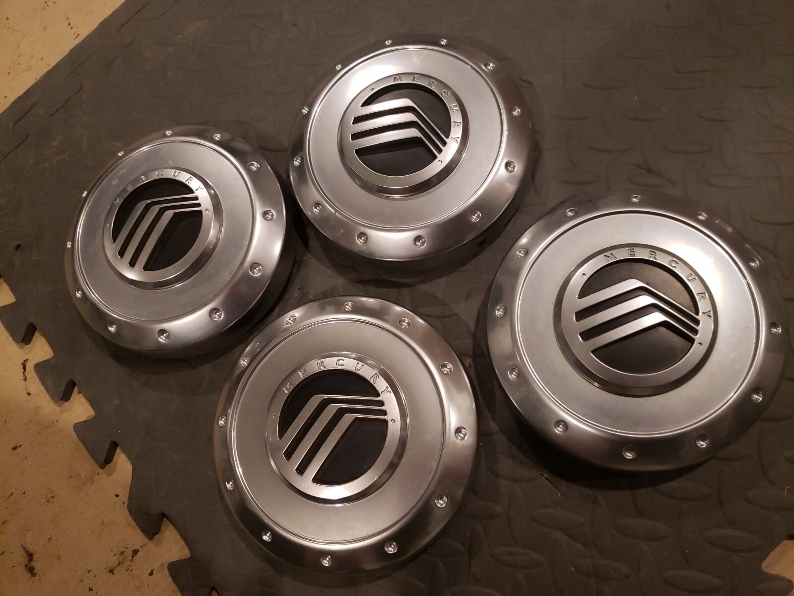 MERCURY WHEEL CENTER CAP HUB CAPS ONE SET OF 4 OEM 1L24-1A096-DG 65811 ...