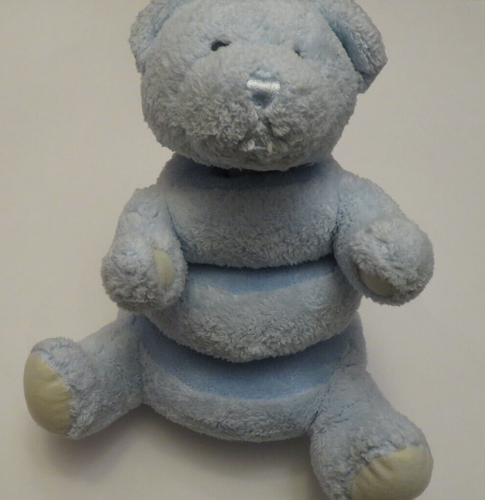 Pottery Barn Kids Plush Stacking Blue Bear Ring Toy Activity Rattle ...