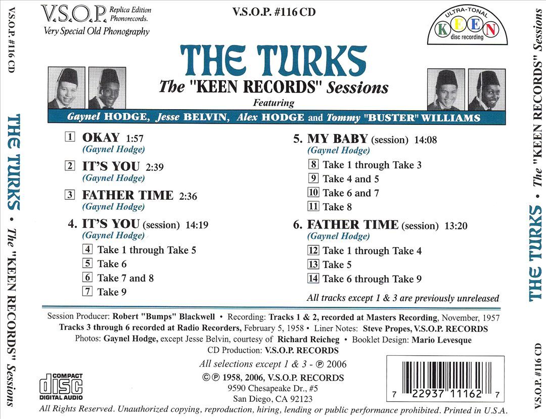 THE TURKS - THE KEEN RECORDS SESSIONS NEW CD 722937111627 | eBay