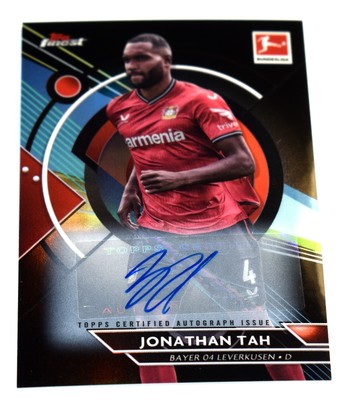 Jonathan Tah Autograph 2022-23 Topps Finest Bundesliga #94 Black ...