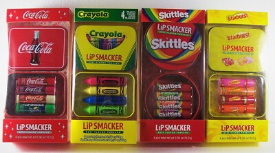 Smacker Lip Balm One 5pc Tin U Pick Coca Cola-Crayola-Skittles ...