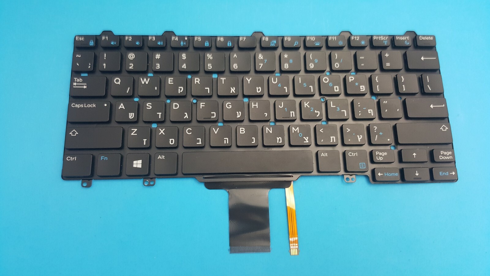 Keyboard HEB Dell Latitude E5250 E5270 E7250 E7270 Israeli 0V8T9X ...