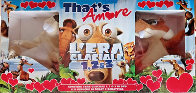 The Ice Age 1-2-3 That's Amore Box + 2 Plush Toys Scrat & Scrattina, 3 ...