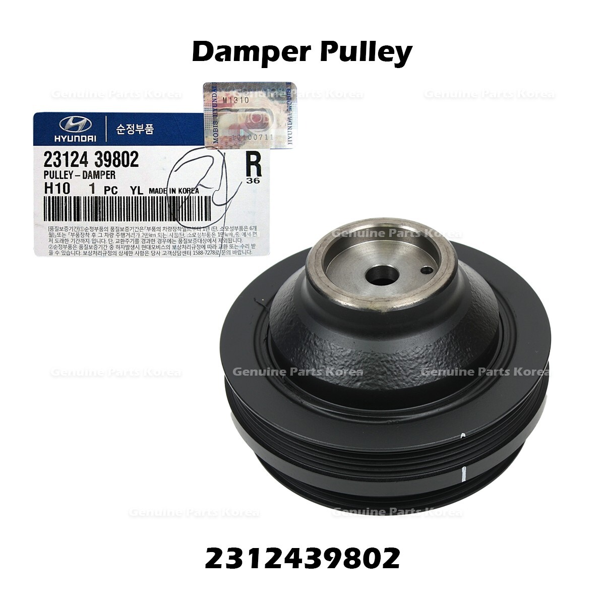 Kia Sorento Damper Pulley | 2312439802 | Genuine OEM | 23124-39802 ...