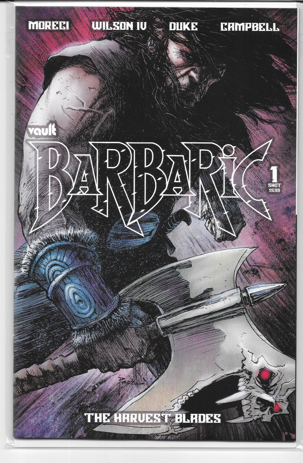 Barbaric Harvest Blades #0 B Richard Pace Variant 1st Print NM/NM+ ...