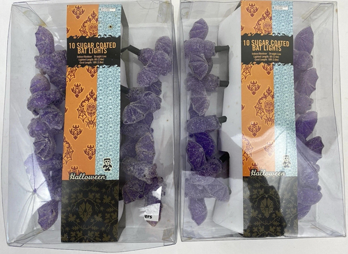 Target 2 boxes Sugar Coated Purple Bats String Lights Halloween 2003 | eBay