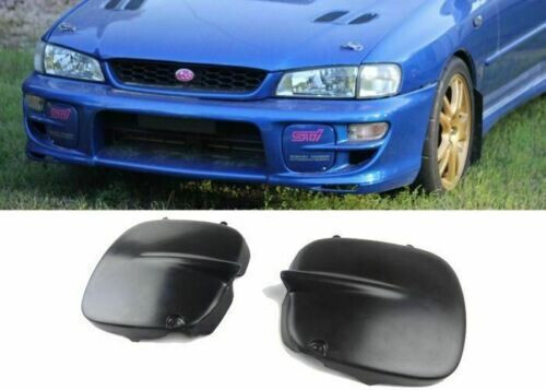 For 1997-2001 Subaru Impreza STI GC8 Fog Light Covers 2/5 Door Black ...