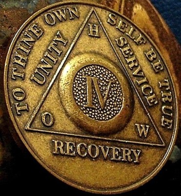 Alcoholics Anonymous 4 Year Bronze AA Medallion HOW Coin Token | eBay