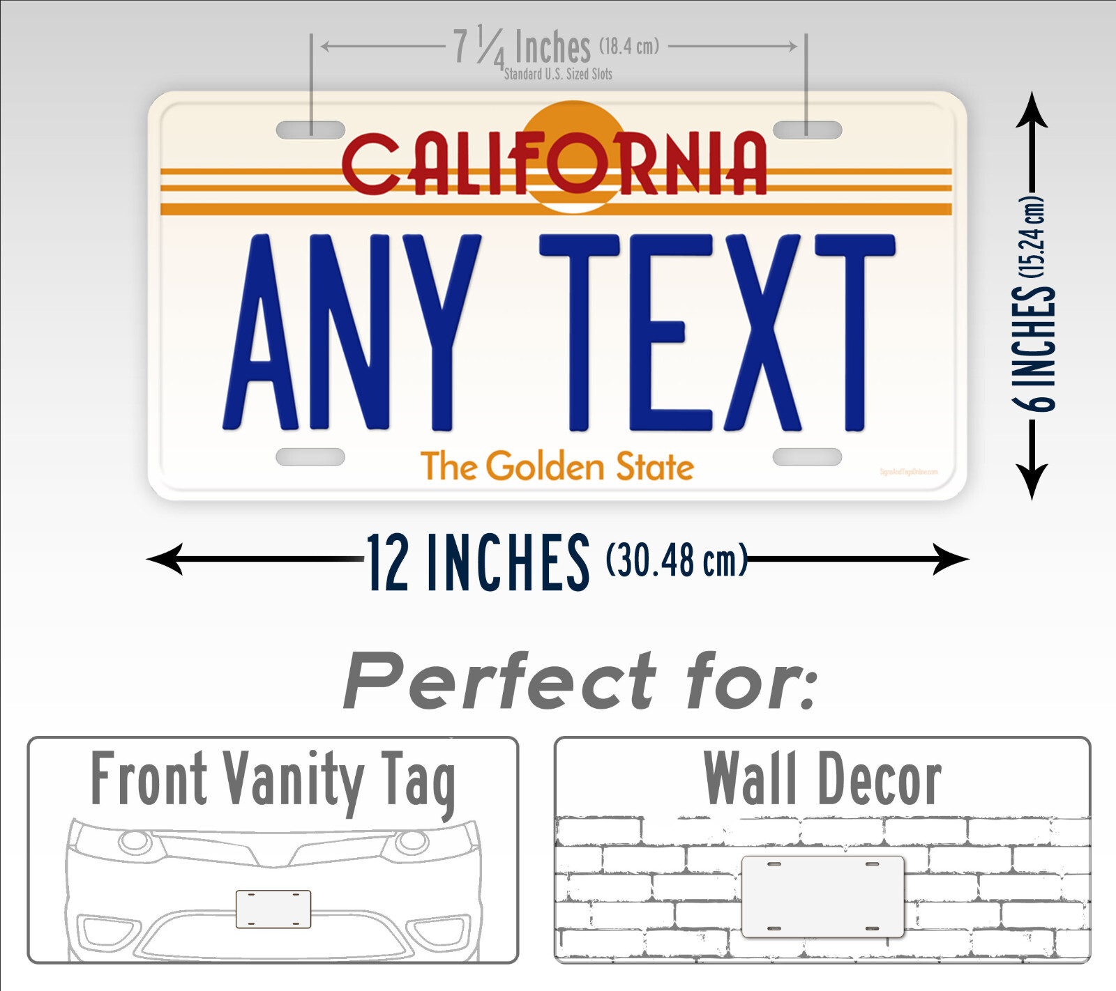 VINTAGE CALIFORNIA Custom License Plate 1980s Retro "Any Text ...