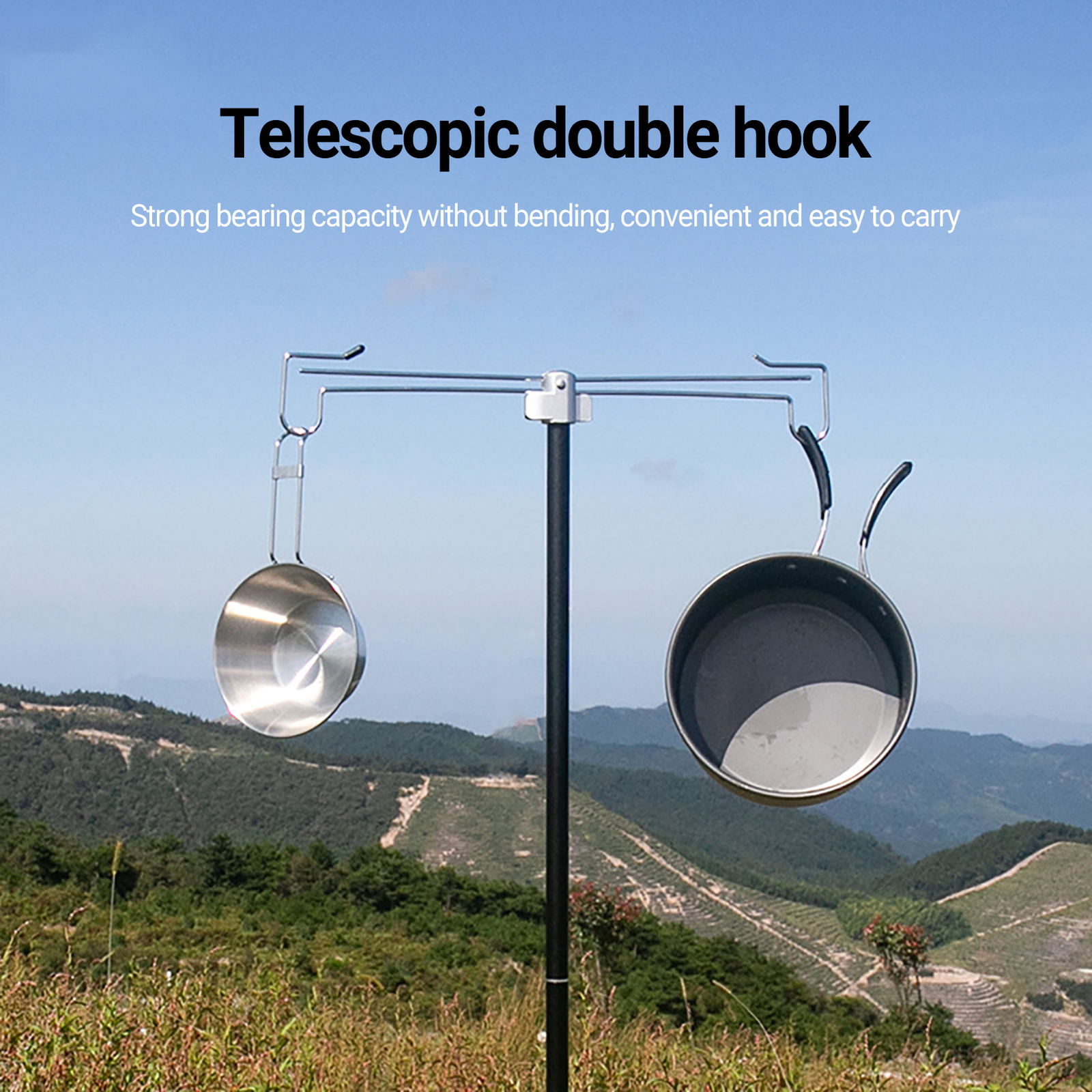 Lamp Stand Removable Double Hooks Folding Design Outdoor Lantern ...