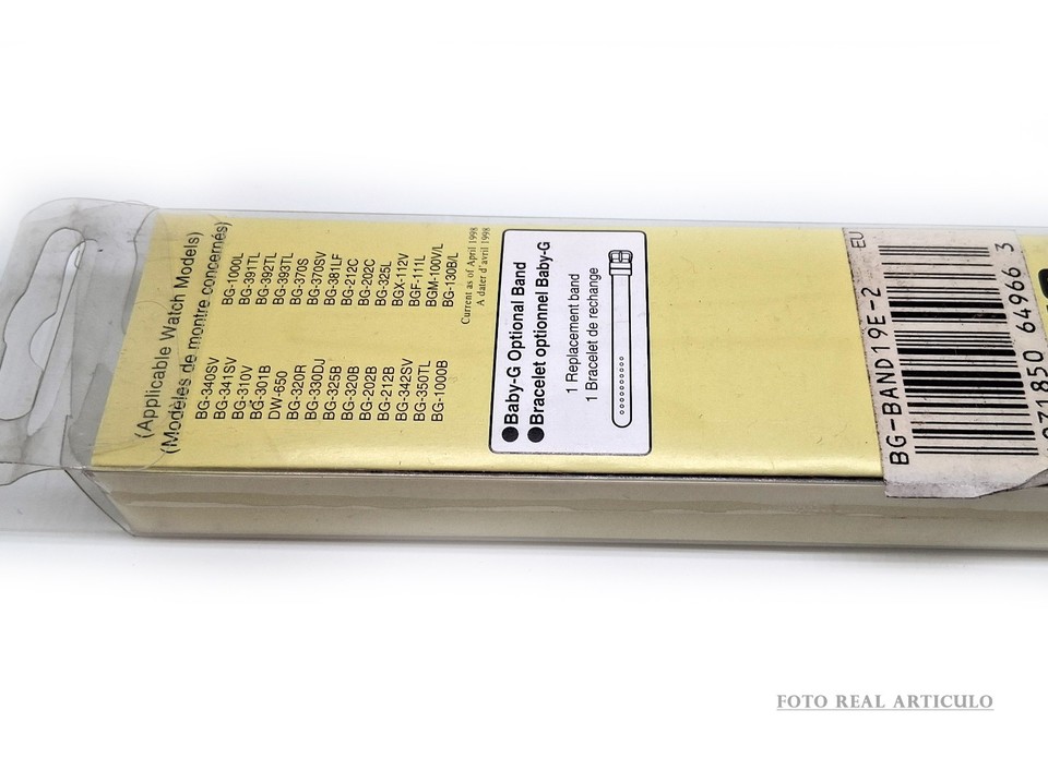 VINTAGE CASIO ORIGINAL OPTIONAL BAND BG-BAND19E-2 BABY-G. | eBay