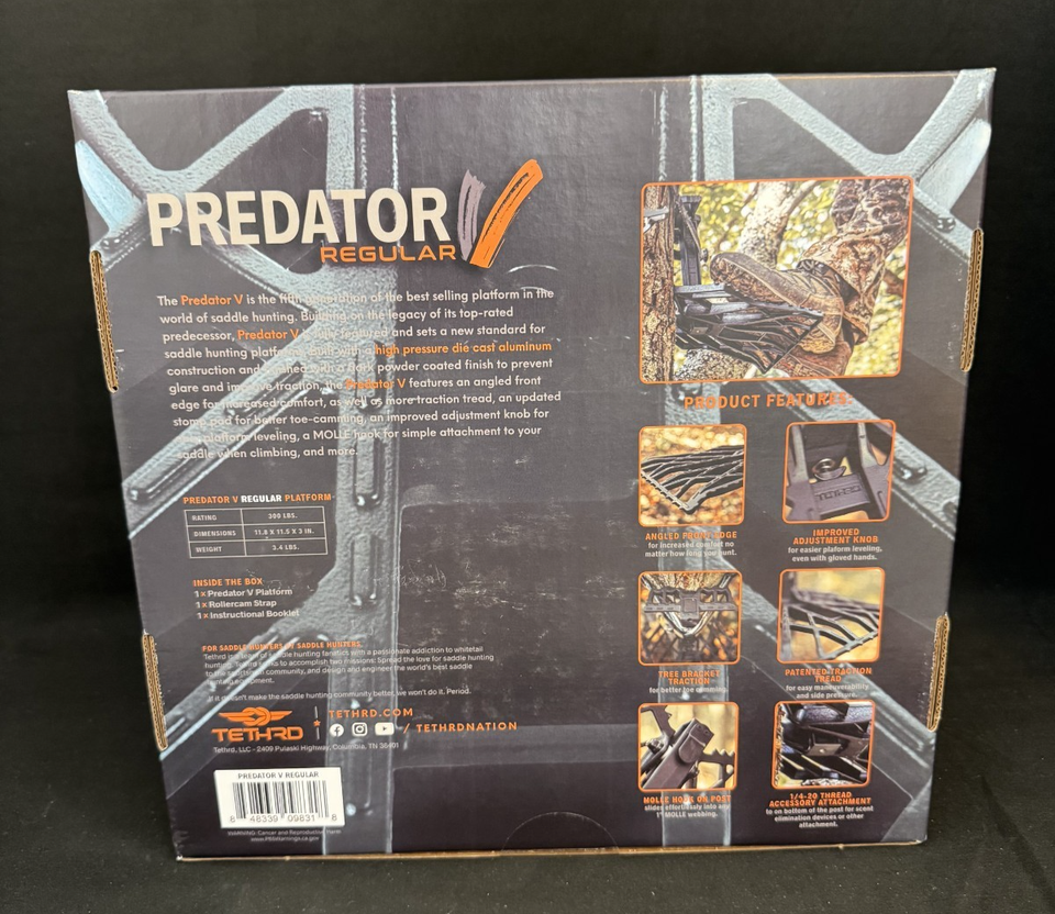 Tethrd Predator V Saddle Hunting Platform New | eBay