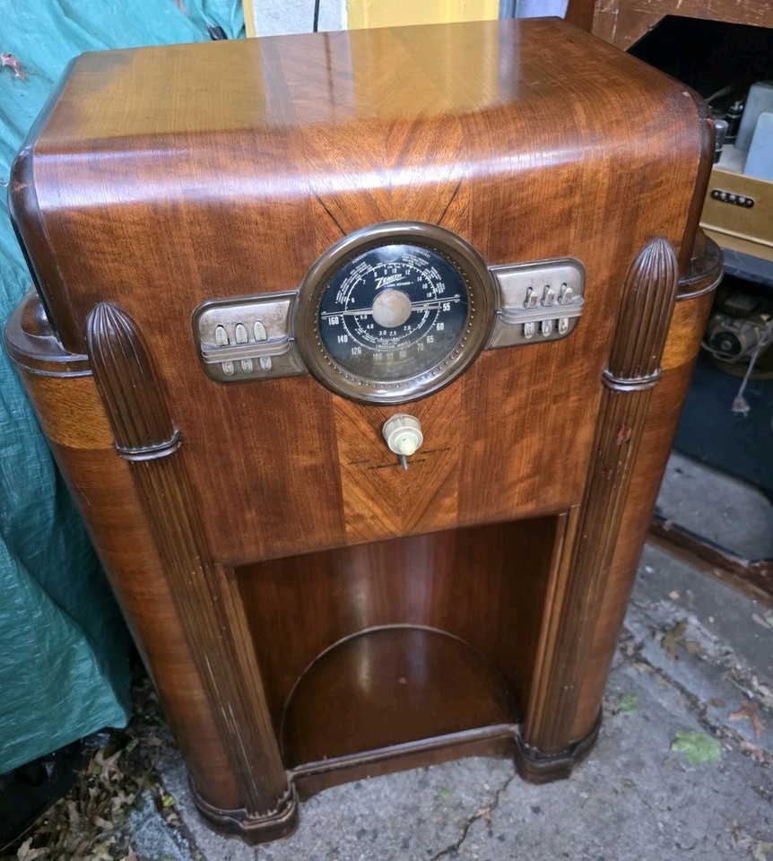RARE ZENITH "BABY STRAT " CONSOLE TUBE RADIO (1940) 10-S-470 | eBay