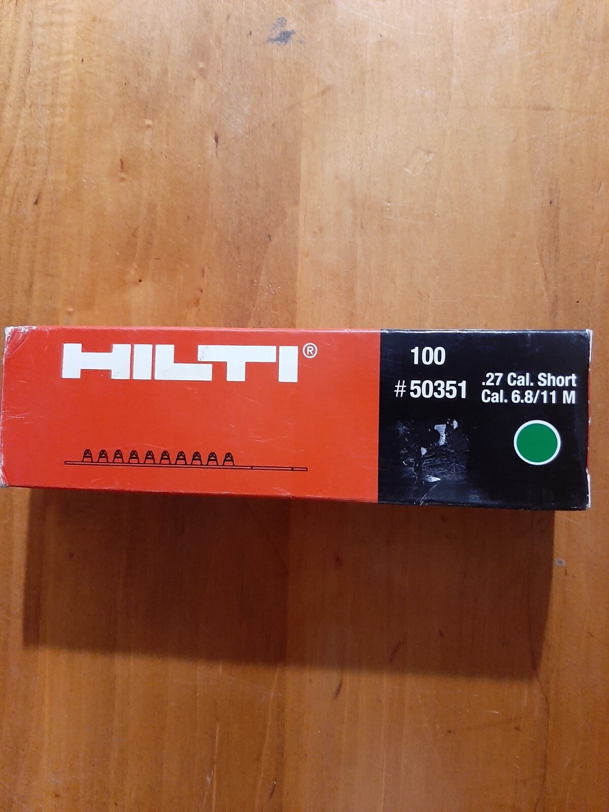 Hilti Fasteners .27Cal Short Cal. 6.8/11M Green 50351 Box of 90 Shots ...