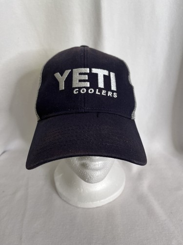 Yeti Coolers Snapback Trucker Hat Baseball Mesh Cap Camping Hiking Navy ...