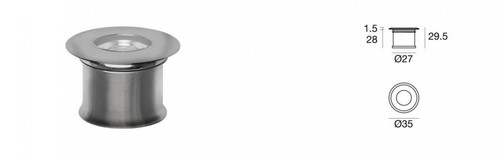 Beret-t Spot de sol à LED Linea Light 92066W00-1W 3000K-chrome ...