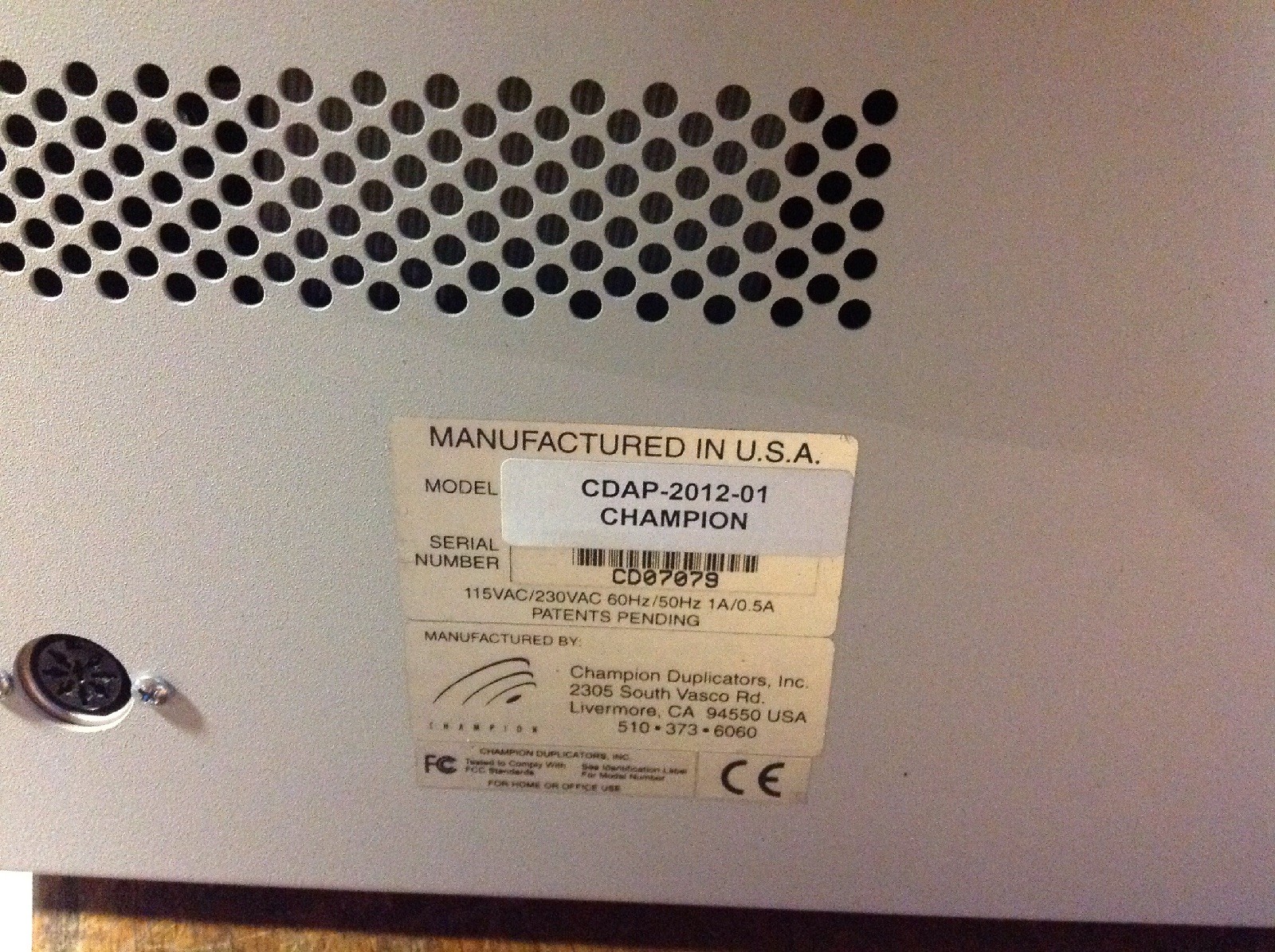 Champion Duplicators.Inc. CDAP-2012-01 | eBay