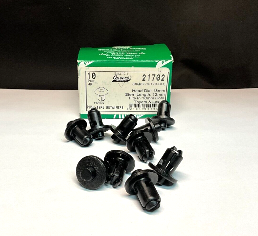 Auveco 21702 Push-Type Retainers Toyota 90467-10170-C0, 10 Pcs. | eBay