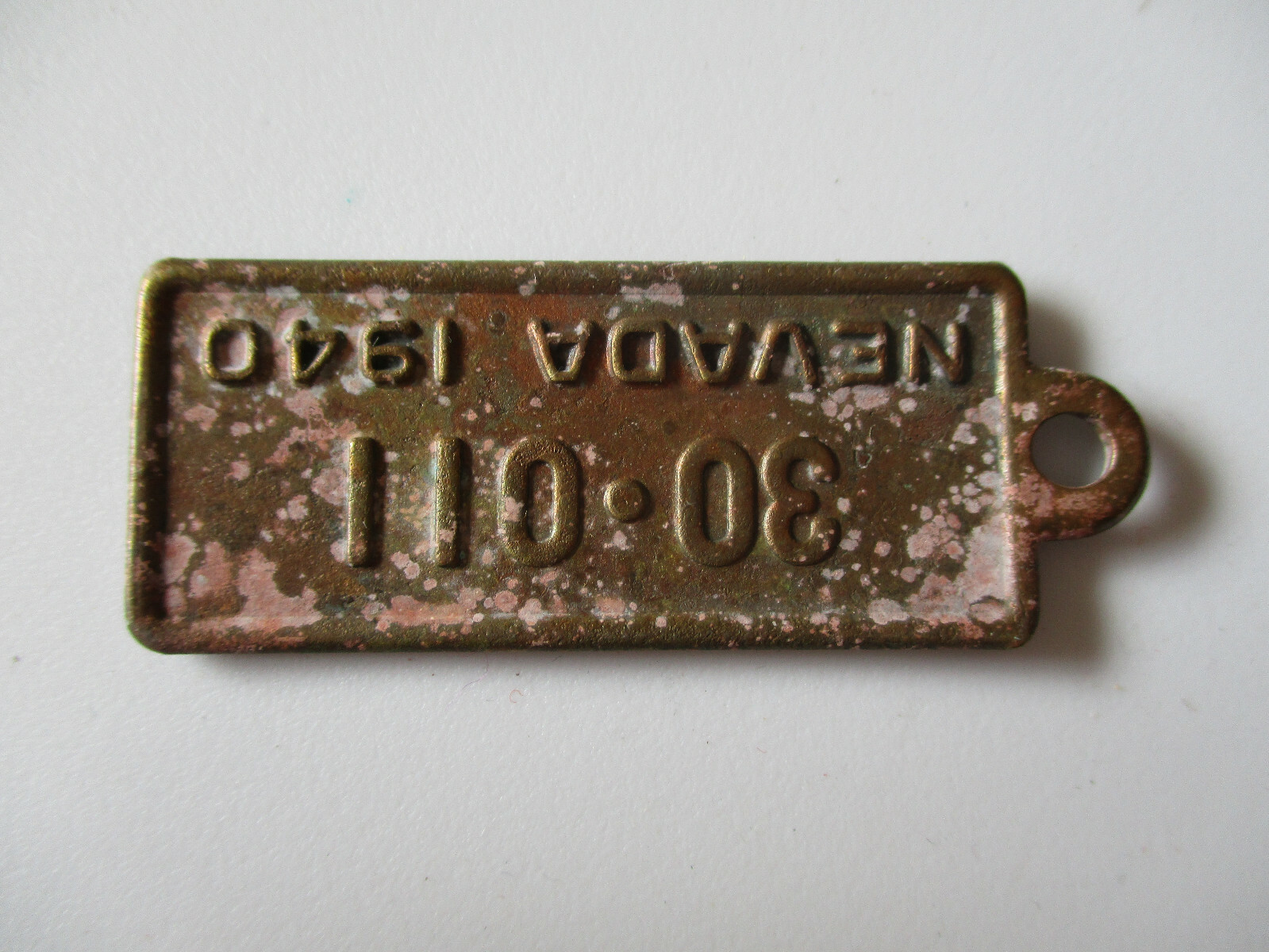 1940 Nevada BF Goodrich Key Tag DAV RARE Mini License Plate Key Fob ...